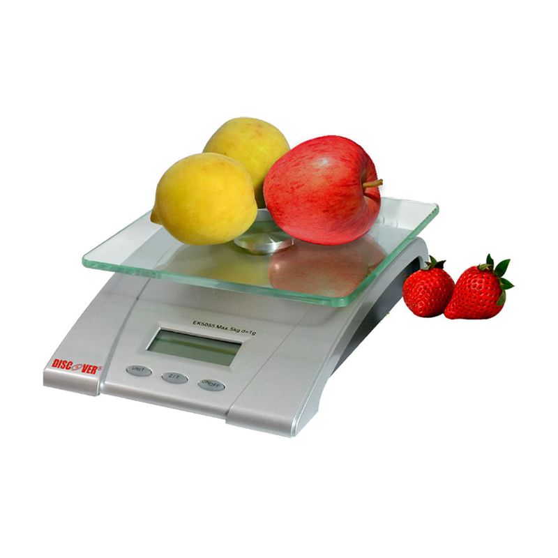 Báscula cocina electrónica vídrio DISCOVER 5 kg