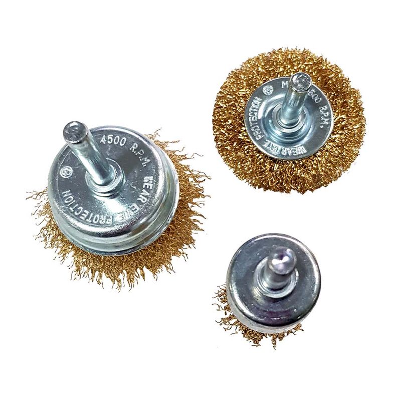 Grata circular y copa 1 y 2" eje 1/4 Jgo 3 Pz