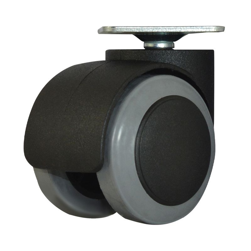 Rodachina doble rueda bicolor plataforma 2"