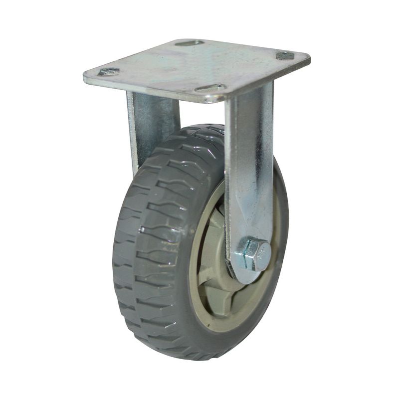 Rodachina fija PVC, t/industrial Gris 150 mm 6"